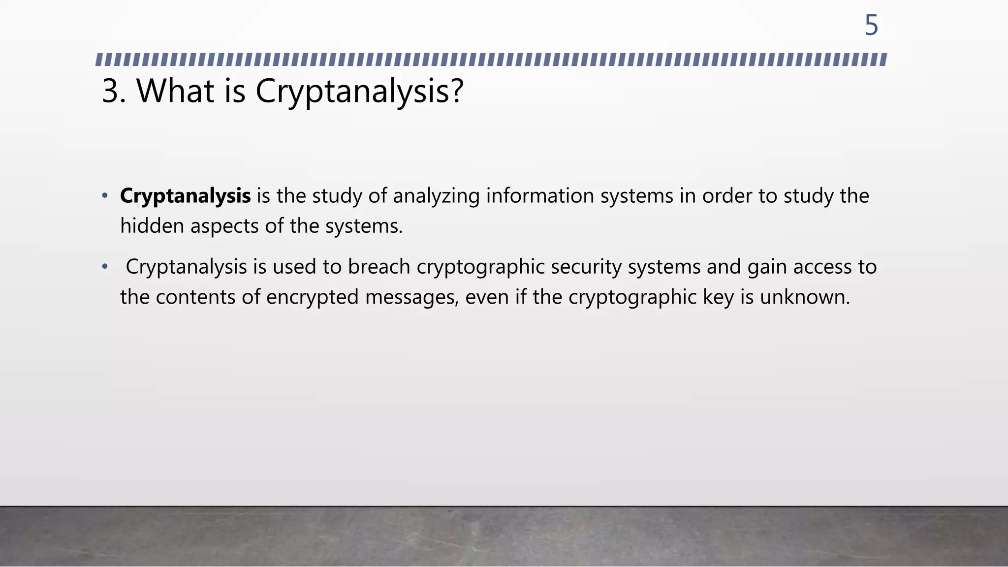 Cryptanalysis of autokey cipher | PPTX