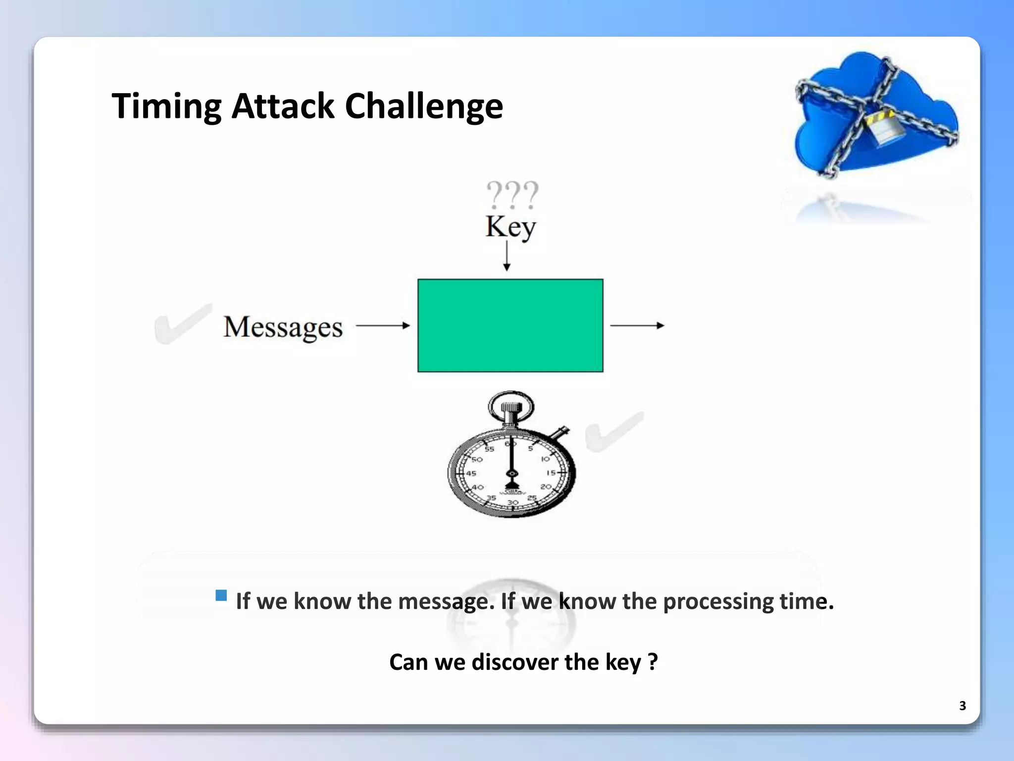 Cryptanalytic timing attacks 1 | PPT