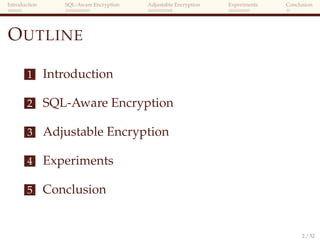 Overview of CryptDB | PDF | Databases | Computer Software and Applications
