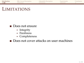 Overview of CryptDB | PPT