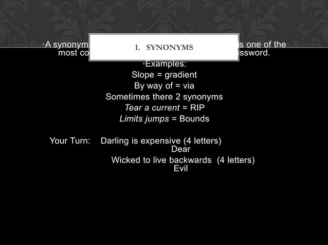 Cryptic crosswords | PPT