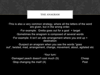 Cryptic crosswords | PPTX