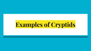 Can You Prove It? Cryptids and Cryptozoology | PDF