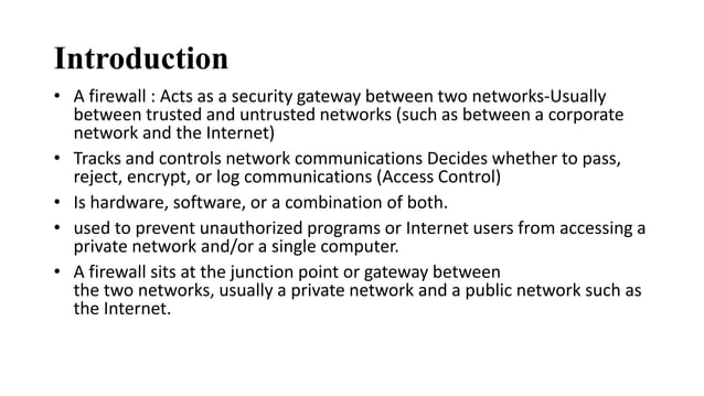 Firewall Design and Implementation | PPTX