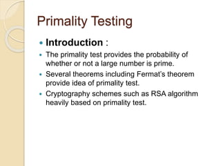 Basics of Mathematical Cryptography | PPTX