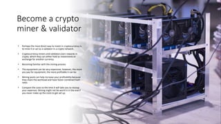 Cryptocurrency; The future of Money? | PPTX