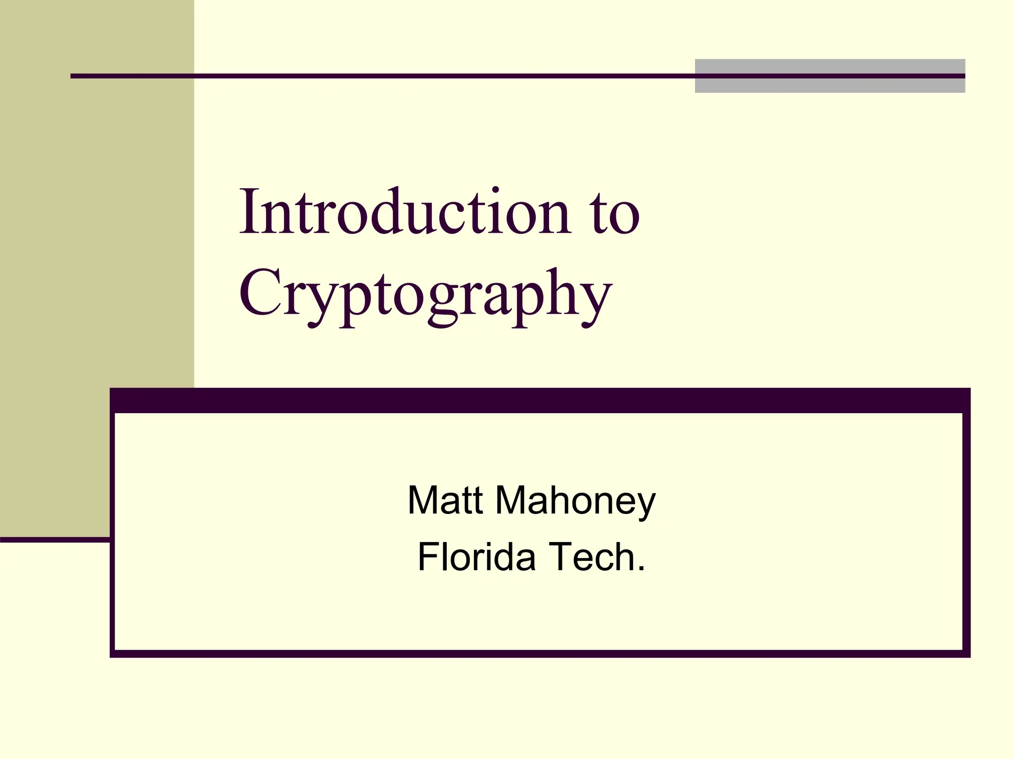 introduction to cryptography (basics of it) | PPT