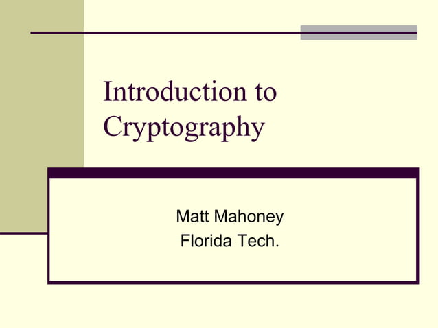 introduction to cryptography (basics of it) | PPT