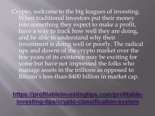 Crypto Classification System | PPTX