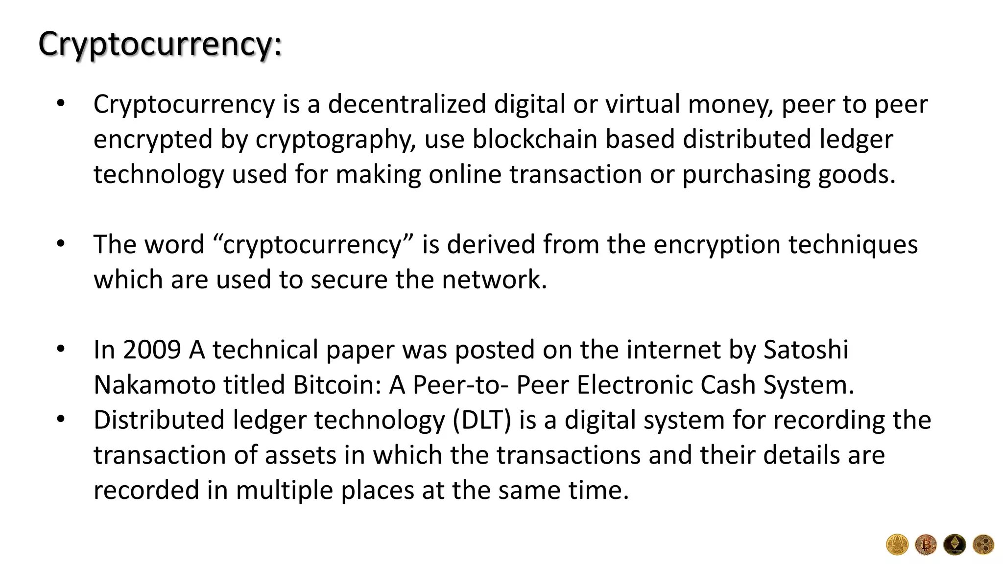 An in depth presentation of Cryptocurrency. | PPT