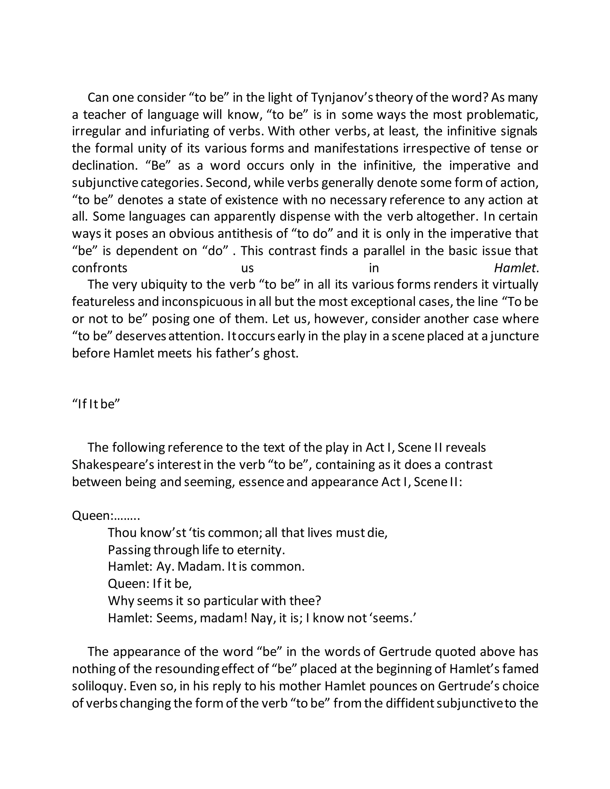 HAMLET Viewed from Three Angles | DOCX