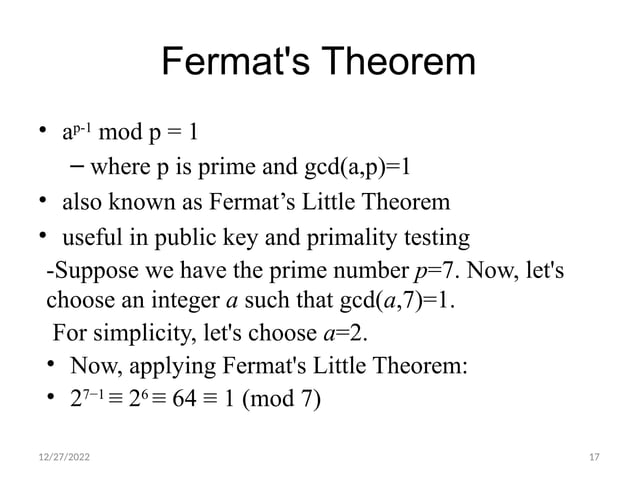 Cryptography Modular Arithmetic And Their Application Pptx