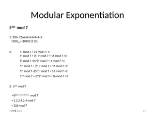 Cryptography Modular Arithmetic and their application.pptx