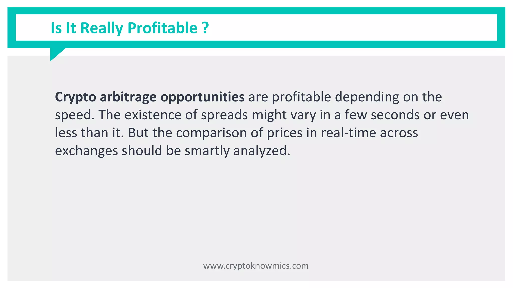 What is Crypto arbitrage opportunities? | PPT