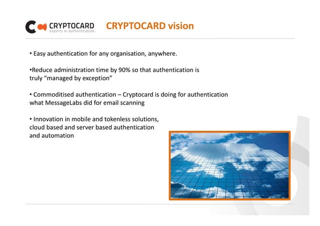 Cryptocard Next Generation Authentication | PPT
