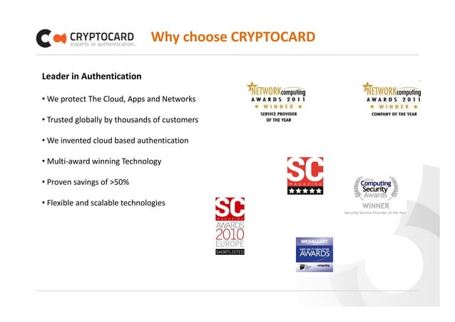 Cryptocard Next Generation Authentication | PPT