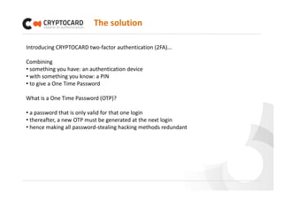 Cryptocard Next Generation Authentication | PPT