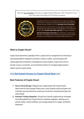 Crypto Cloud Review 2024:Revolutionizing Cryptocurrency Management with ...