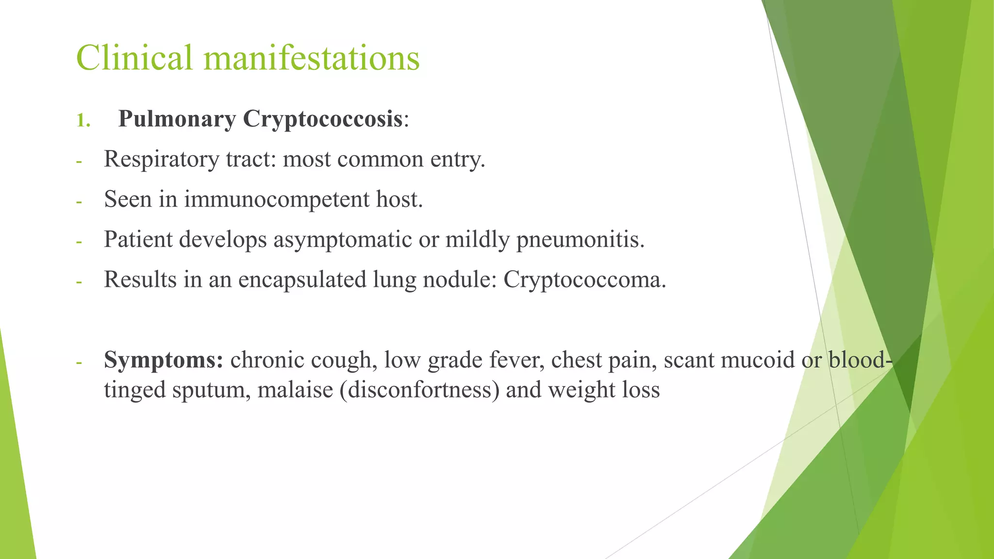 Cryptococcosis | PPTX
