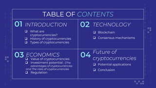 INTRODUCTION OF CRYPTOCURRENCIES .pptx | Free Download