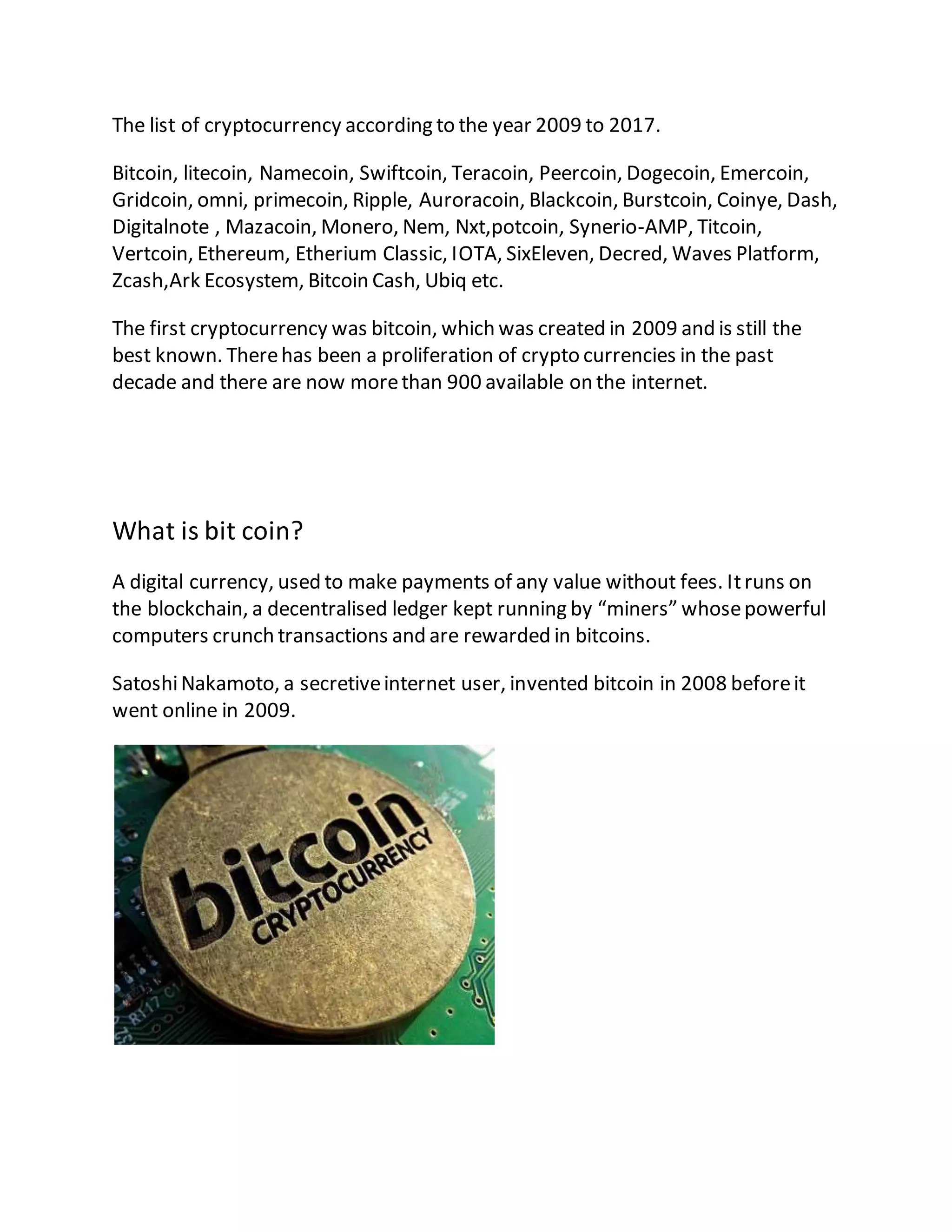 Cryptocurrency seminar topic presentation using MSWord. | DOCX