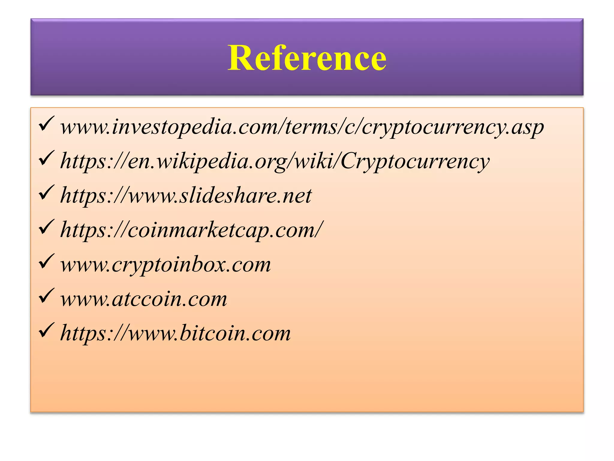 Cryptocurrency | PPTX