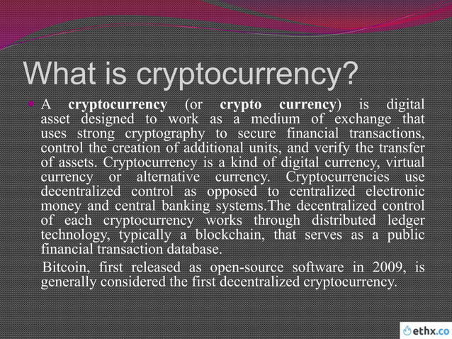 Cryptocurrency solving problems | PPTX