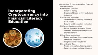 Cryptocurrency and Financial Literacy Teaching the Next Generation ...