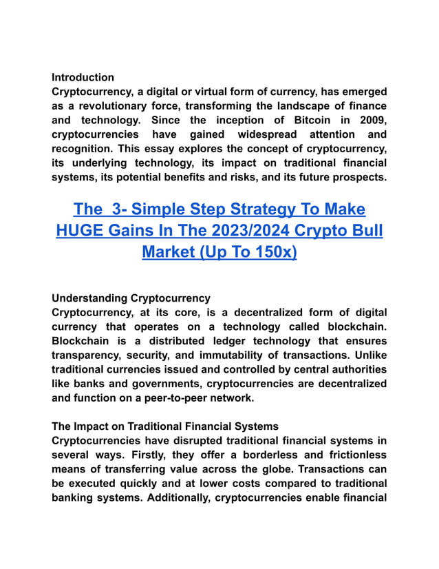 Cryptocurrency | PDF