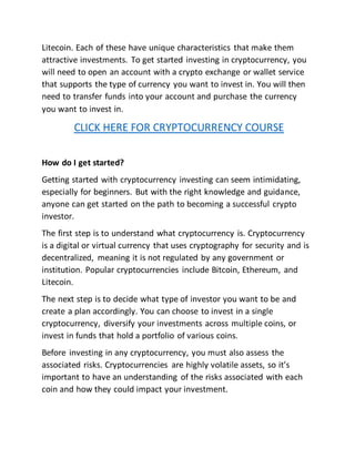Cryptocurrency course for beginners | PDF