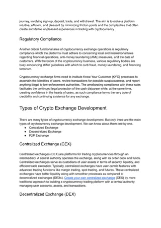 The Future of Cryptocurrency Exchange Development: Building the Backbone of the Blockchain ...