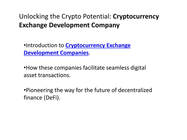 Cryptocurrency exchange development company.pptx