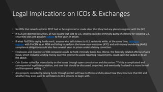 Cryptocurrency & ICO Regulations in US | PPT