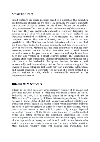 Cryptocurrency MLM Software | DOCX