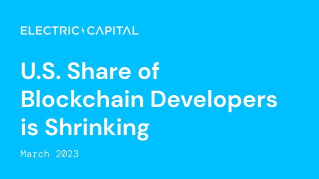 Crypto Developer Locations 2023 by Electric Capital Crypto Developer Locations 2023 by Electric Capital