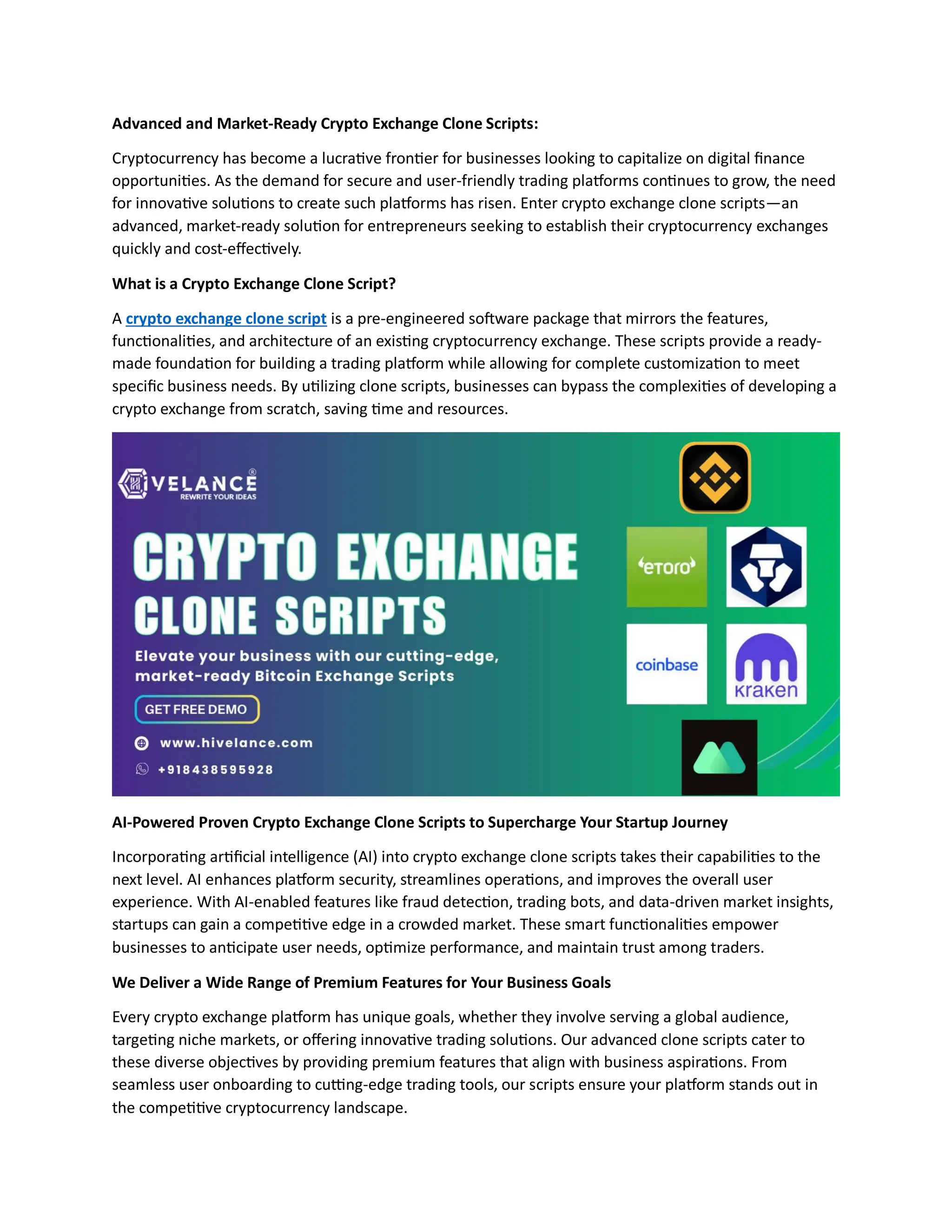 AI-Powered Crypto Exchange Clone Scripts: The Future of Crypto Trading | PDF