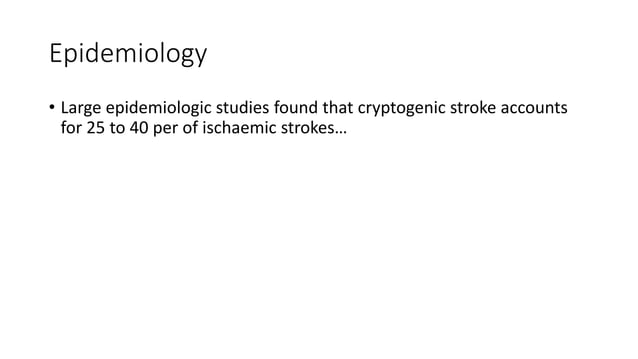 Cryptogenic stroke | PPTX