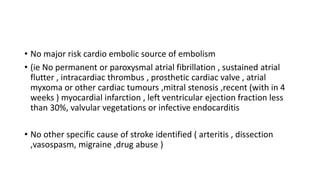 Cryptogenic stroke | PPTX