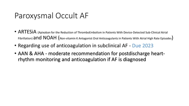 CRYPTOGENIC STROKE.pptx | Heart and Cardiovascular Diseases | Diseases ...