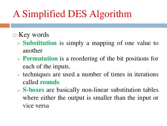 Cryptographic Algorithms