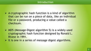 Cryptographic hash function md5 | PPT