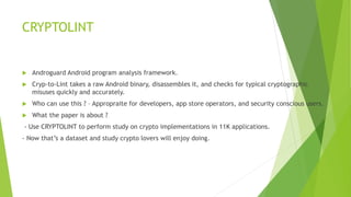 Cryptographic misuse in android applications | PPTX | Operating Systems | Computer Software and ...
