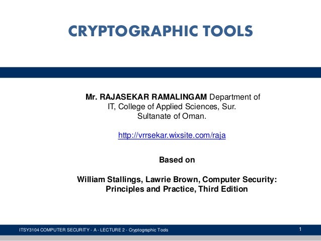 Cryptographic tools