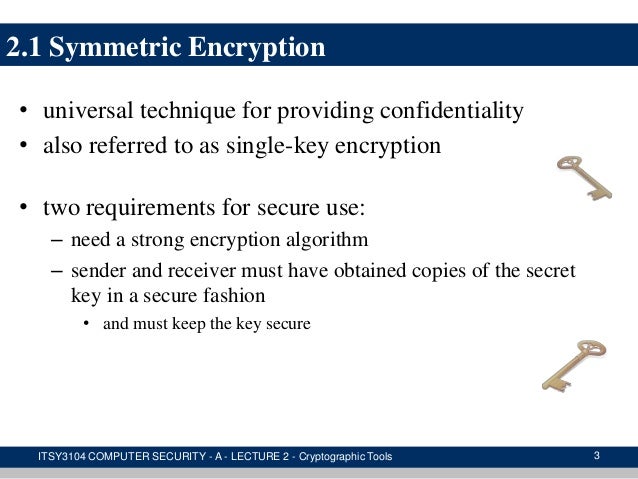 Cryptographic tools