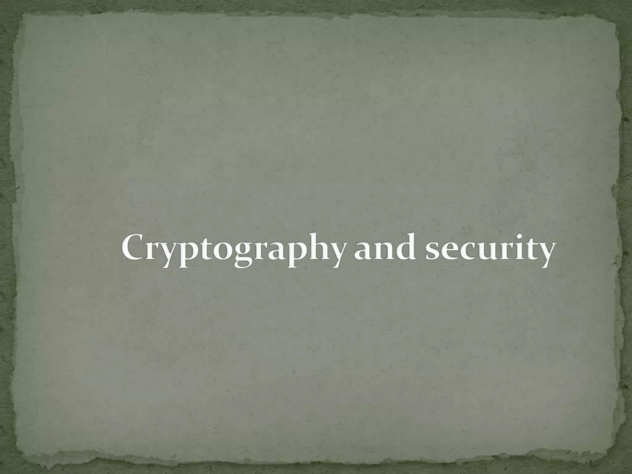 Cryptography | PPTX