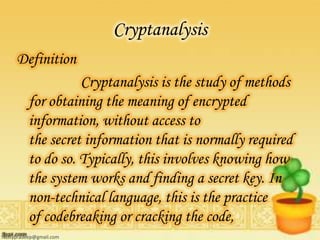 Cryptography | PPT