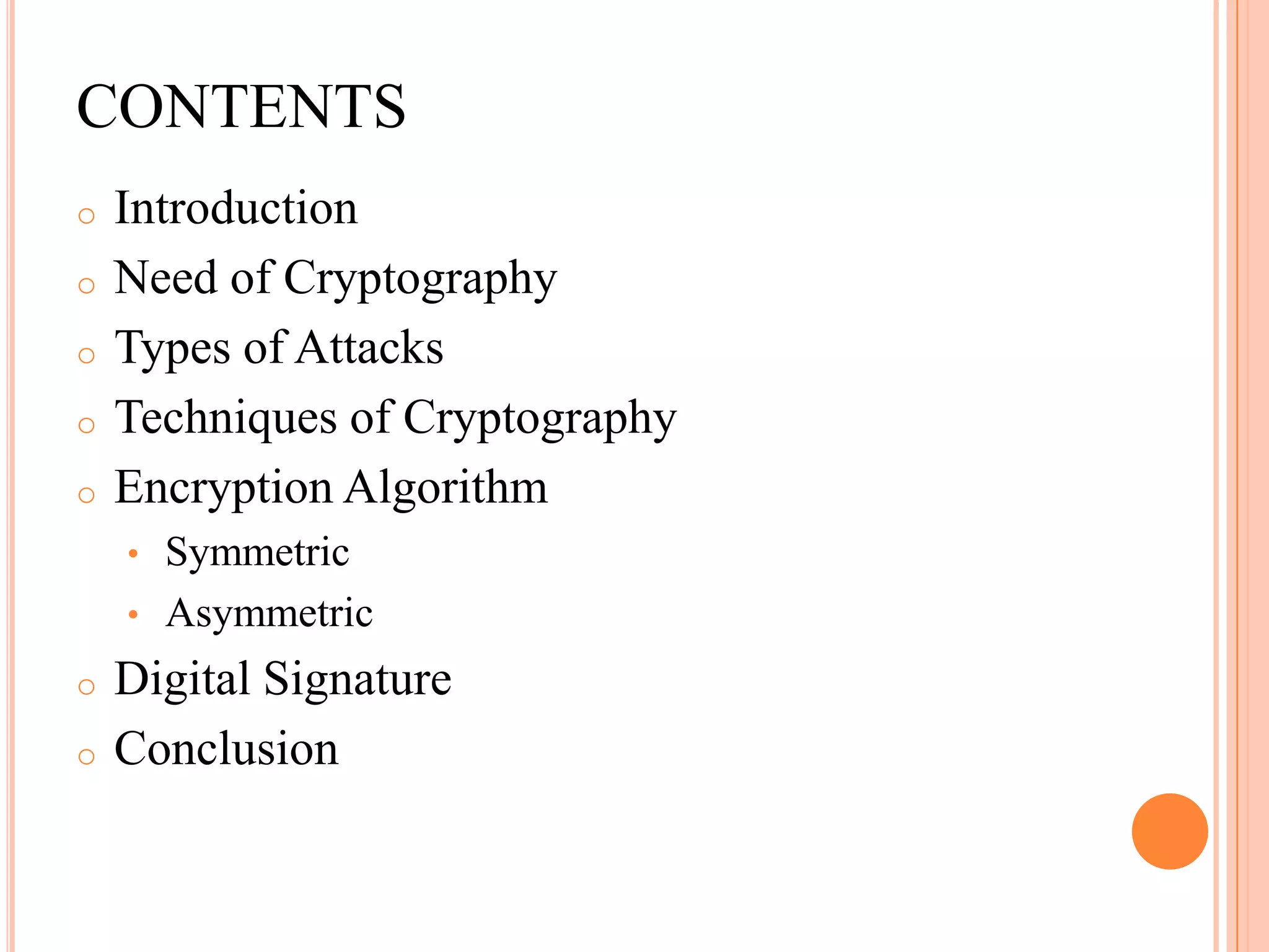 Cryptography | PPTX | Information and Network Security | Computing
