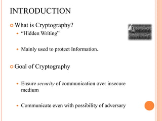 Cryptography | PPTX | Information and Network Security | Computing