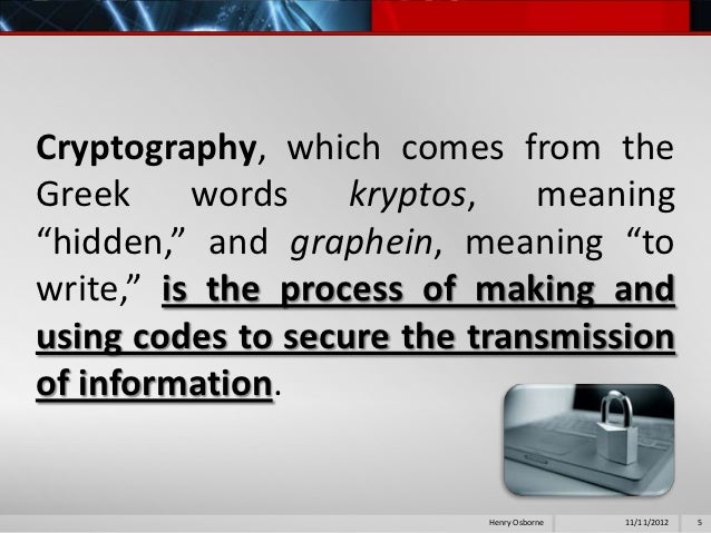 Cryptography