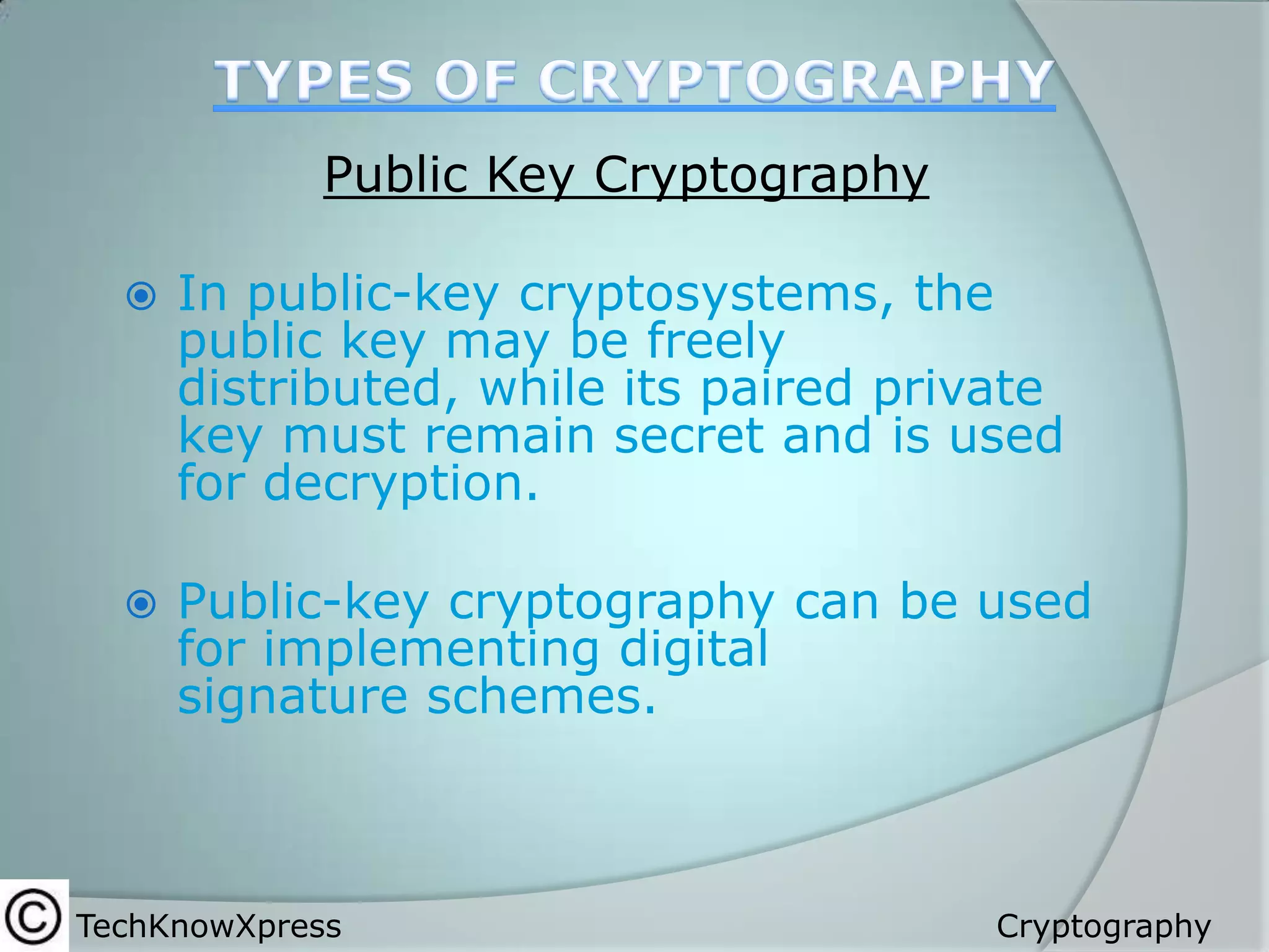 Cryptography | PPTX